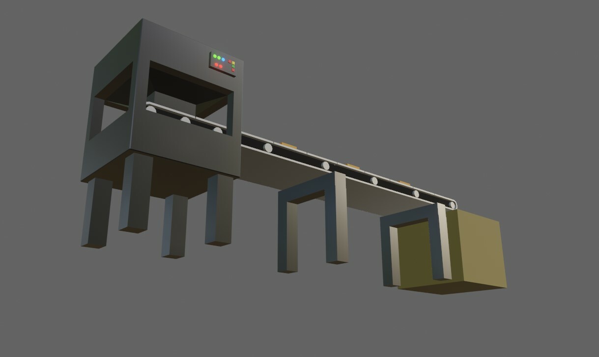 ArtStation - Machine Industrial - Line - Maquina Low-poly 3D model ...