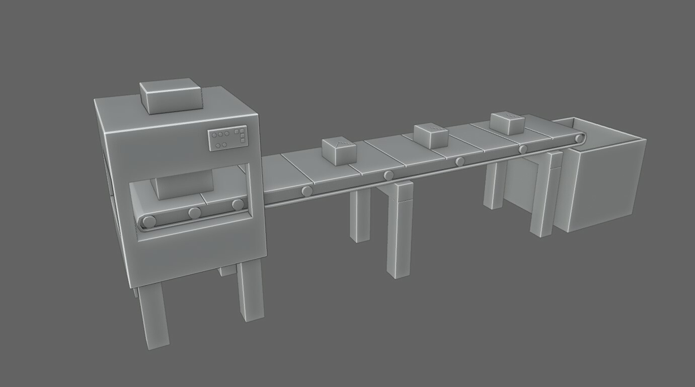ArtStation - Machine Industrial - Line - Maquina Low-poly 3D model ...