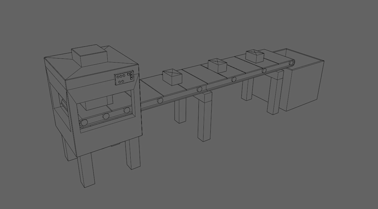 ArtStation - Machine Industrial - Line - Maquina Low-poly 3D model ...