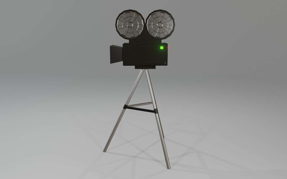ArtStation - Movie Camera - Cinema Low-poly 3D model | Game Assets