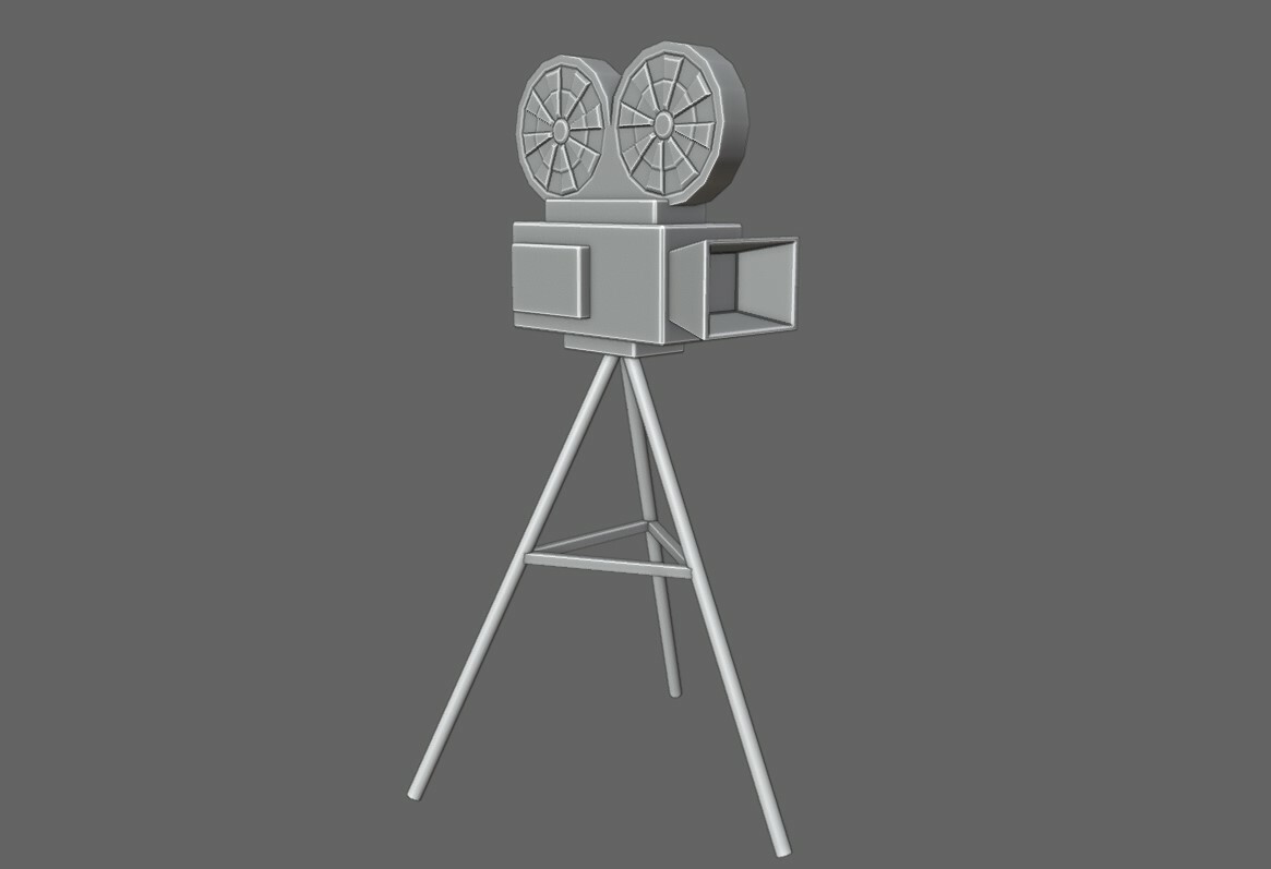 ArtStation - Movie Camera - Cinema Low-poly 3D model | Game Assets