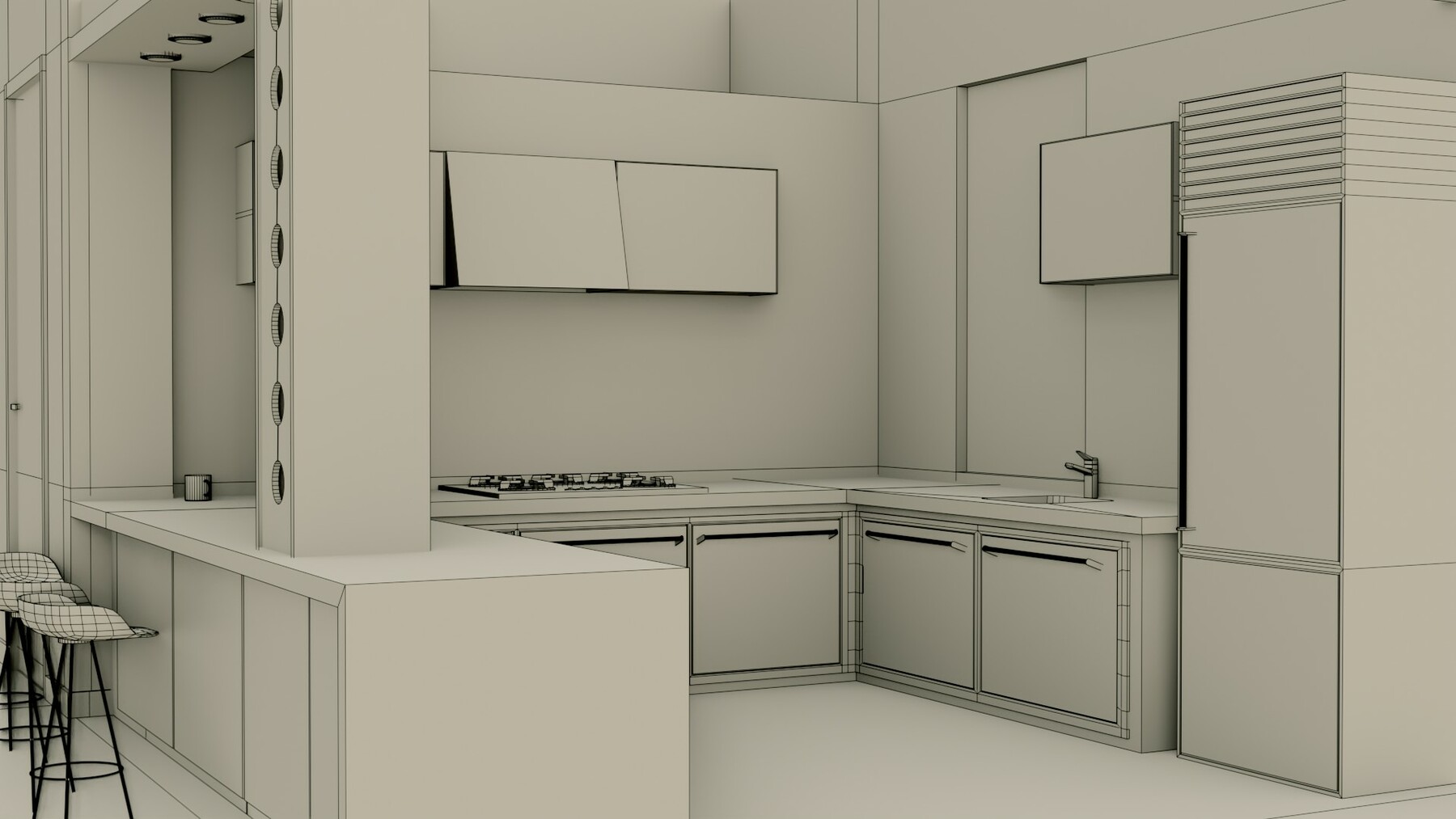 ArtStation - Kitchen Interior - Low Poly - GameReady | Game Assets