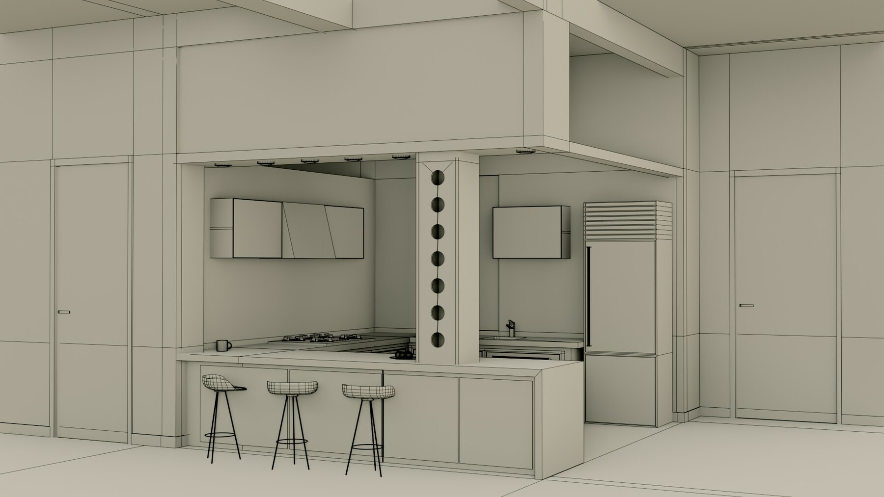 ArtStation - Kitchen Interior - Low Poly - GameReady | Game Assets