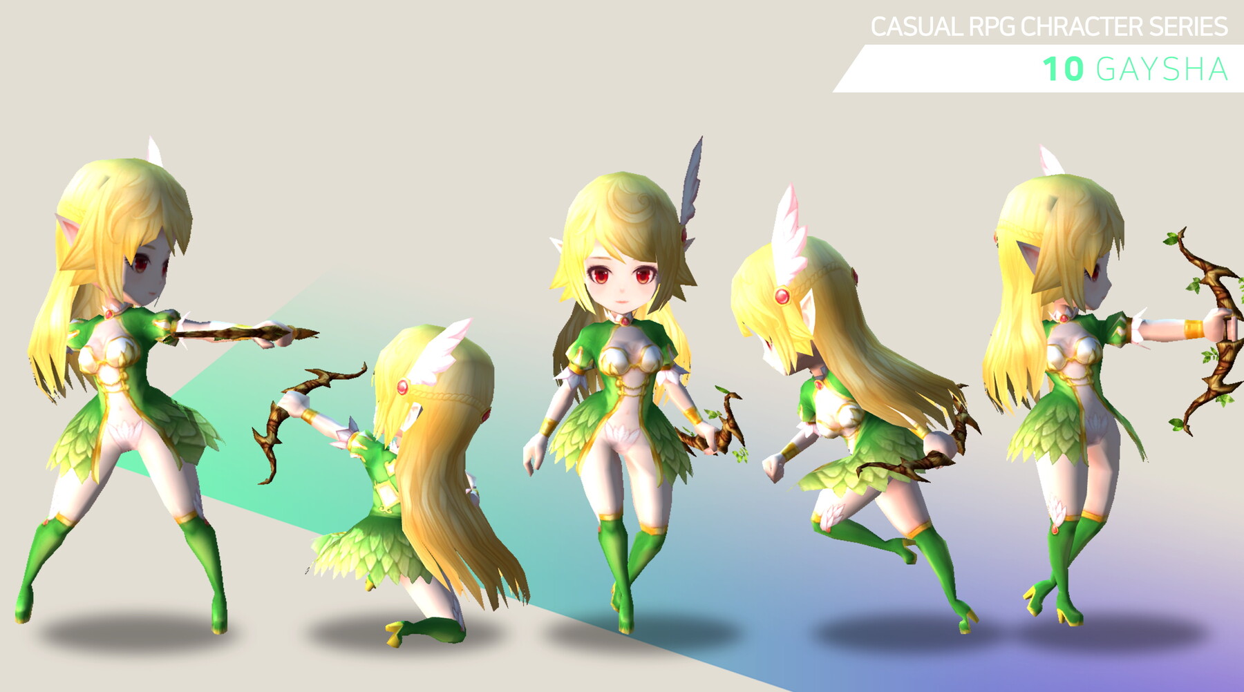ArtStation - Casual RPG Character - 10 Gaysha | Game Assets