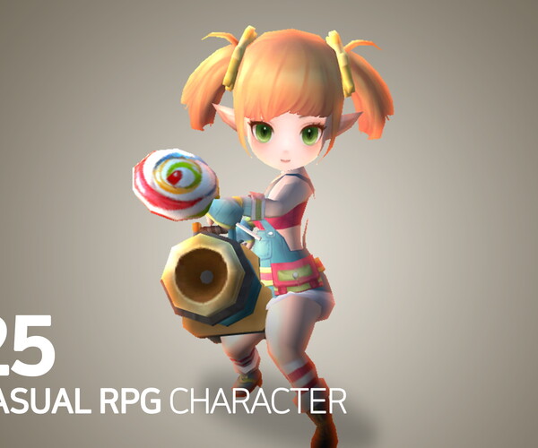 ArtStation - Casual RPG Character - 25 Rudiel | Game Assets