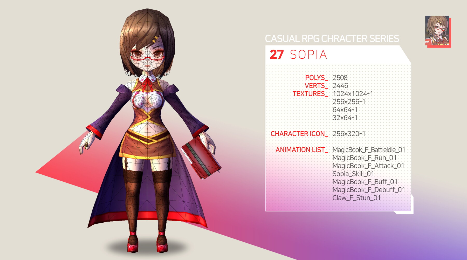 ArtStation - Casual RPG Character - 27 Sopia | Game Assets
