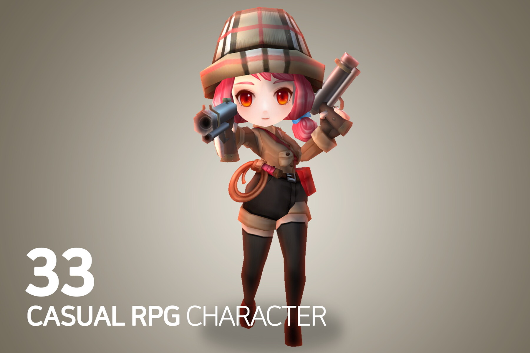 ArtStation - Casual RPG Character - 33 Calina | Game Assets