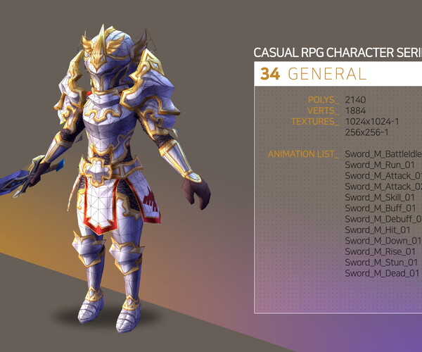 ArtStation - Casual RPG Character - 34 General | Game Assets