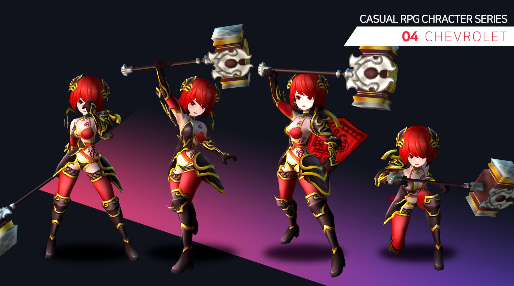 ArtStation - Casual RPG Monster - 4 Chevrolet | Game Assets