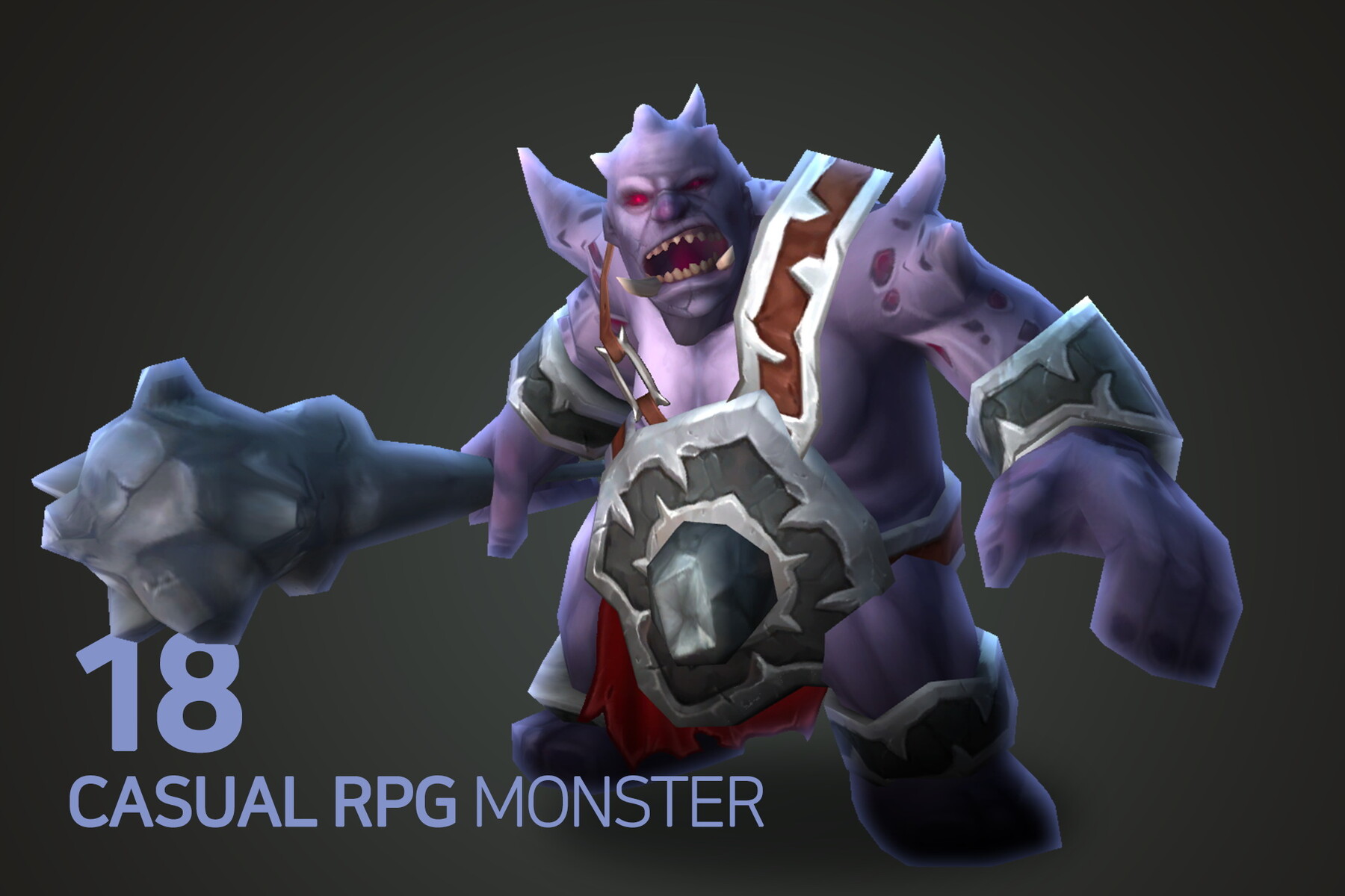 ArtStation - Casual RPG Monster - 18 Ogre General | Game Assets