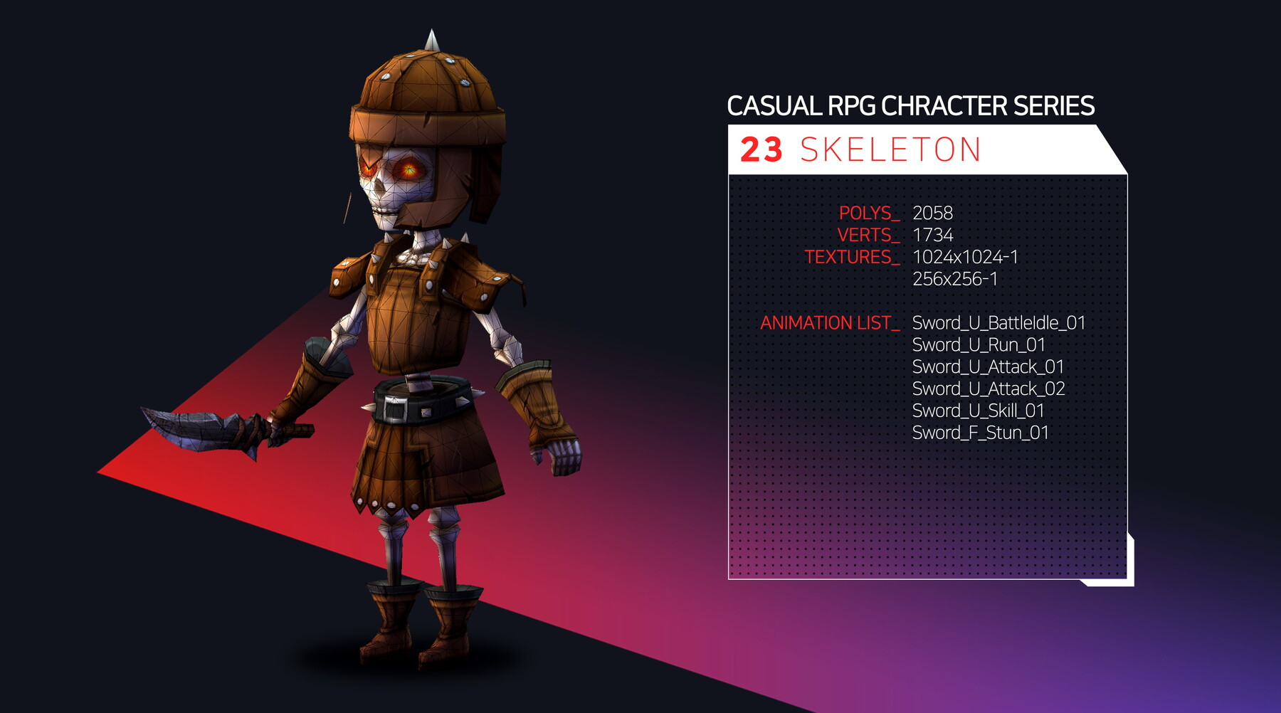 ArtStation - Casual RPG Monster - 23 Skeleton | Game Assets