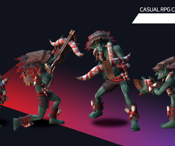 ArtStation - Casual RPG Monster - 25 Troll | Game Assets