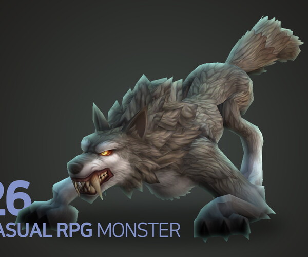 ArtStation - Casual RPG Monster - 26 Wolf | Game Assets