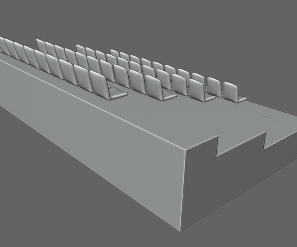 ArtStation - Bleachers - Grandstand - Arquibancada Low-poly 3D model ...