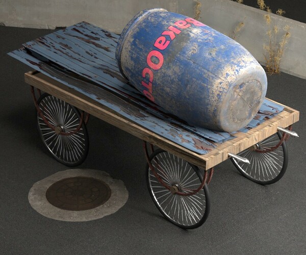 ArtStation - Indian Handcart - haatgadi | Game Assets