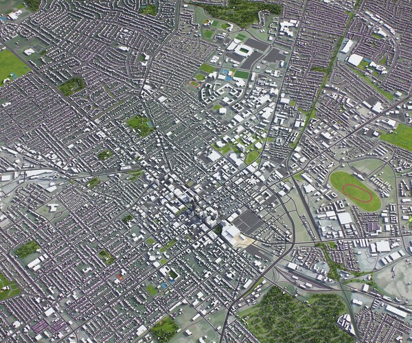 ArtStation - Lexington - 3D city model | Resources