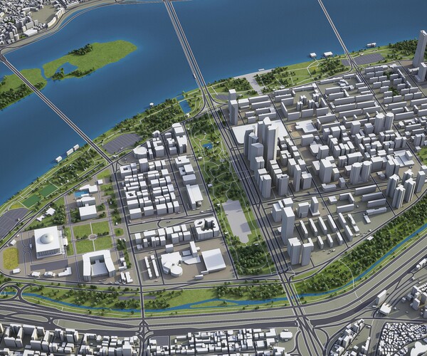 ArtStation - Seoul - 3D city model | Resources