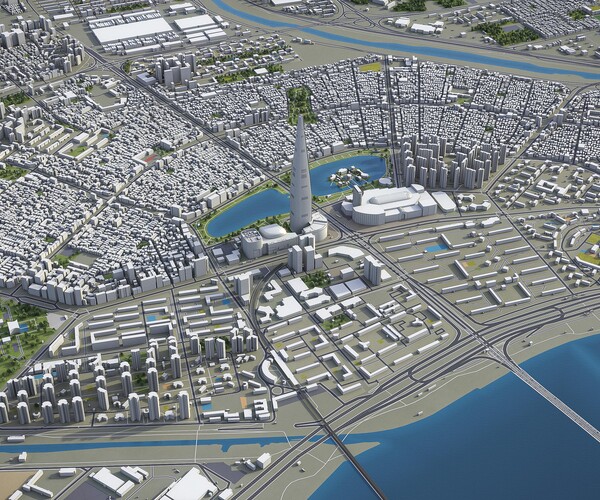 ArtStation - Seoul - 3D city model | Resources