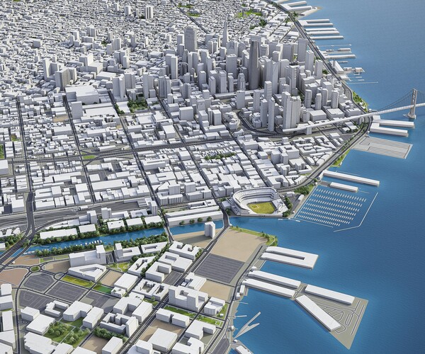 ArtStation - San Francisco - 3D city model | Resources