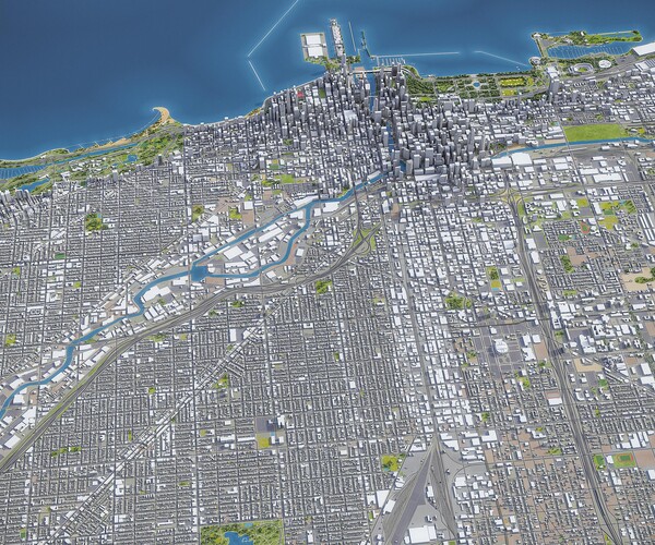ArtStation - Chicago - 3D city model | Resources