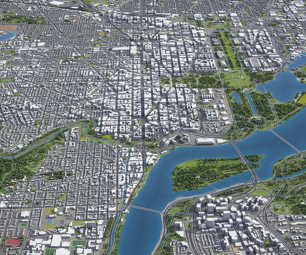 ArtStation - Washington - 3D city model | Resources
