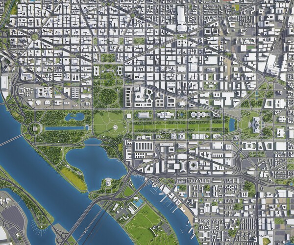 ArtStation - Washington - 3D city model | Resources