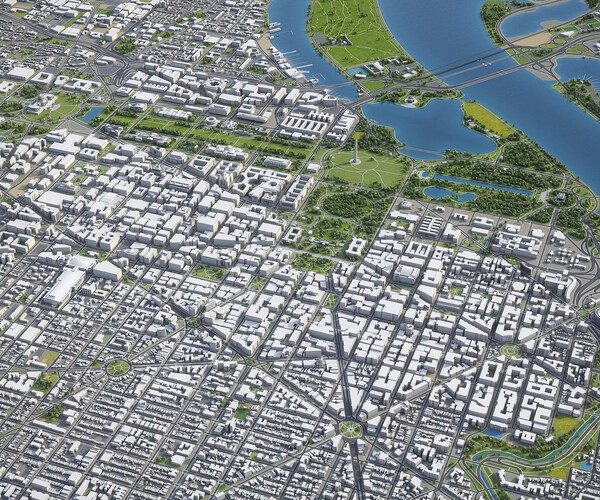 ArtStation - Washington - 3D city model | Resources
