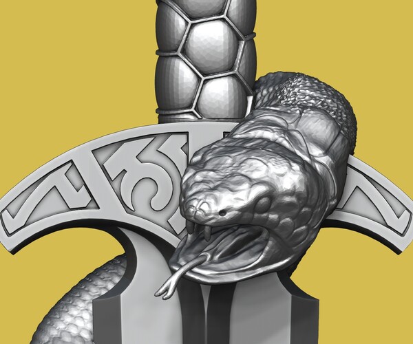 ArtStation - Snake Dagger Pendant | Game Assets