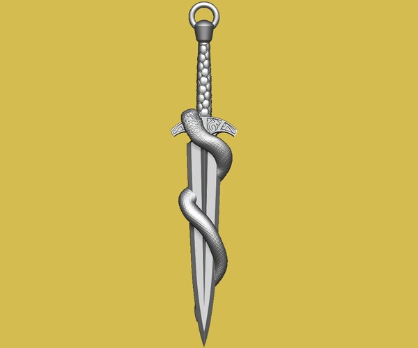 ArtStation - Snake Dagger Pendant | Game Assets