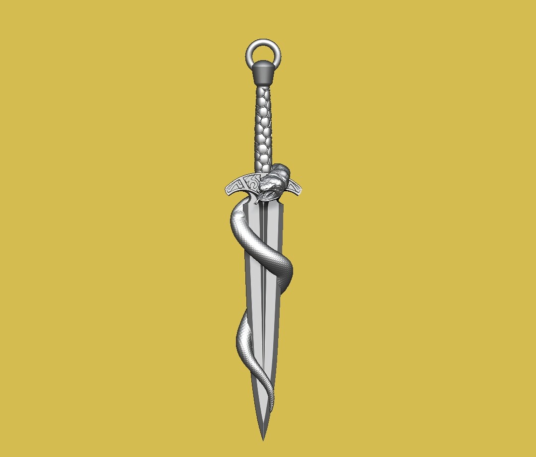 ArtStation - Snake Dagger Pendant | Game Assets