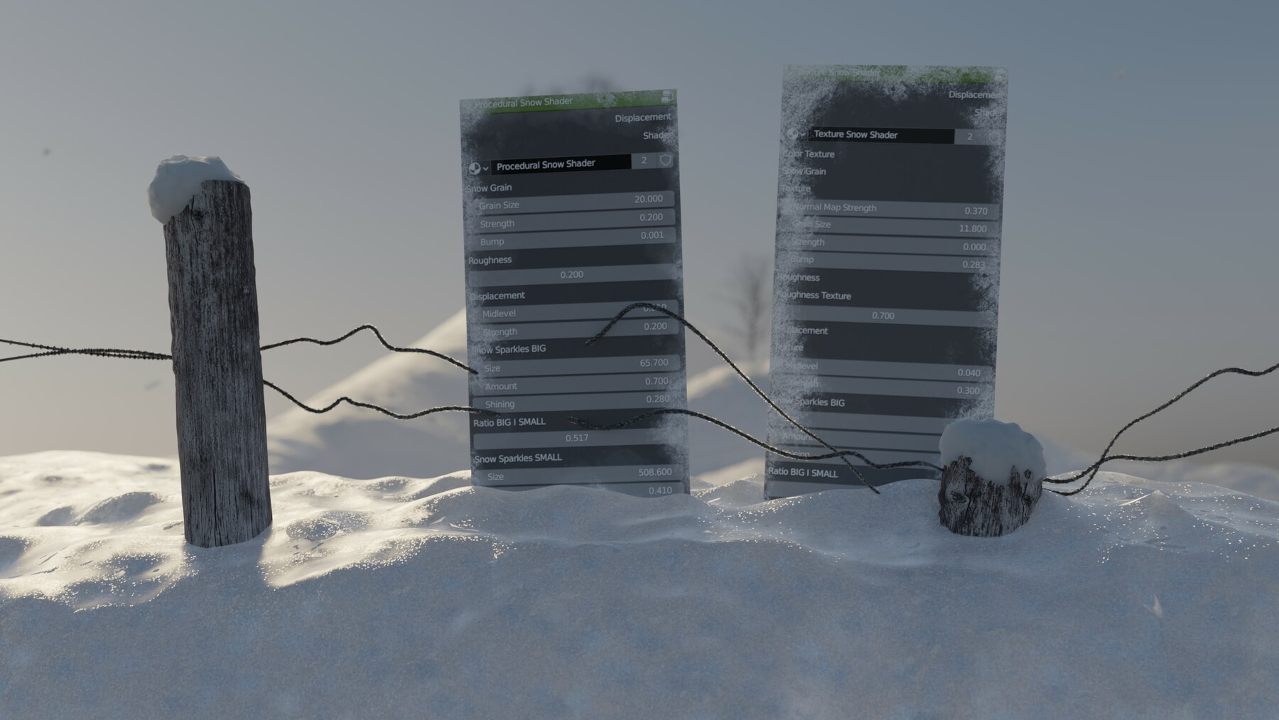 Artstation Procedural And Texture Snow Shader Resources