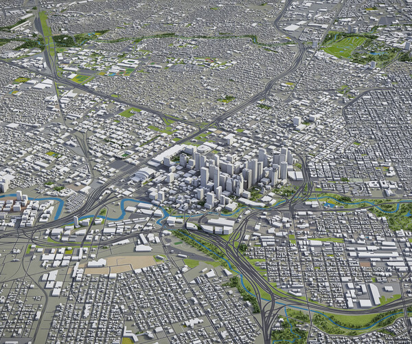 ArtStation - Houston - 3D city model | Resources