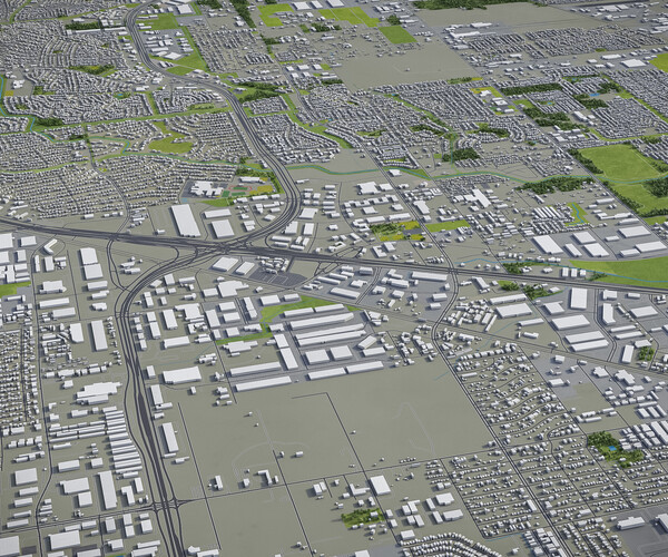 ArtStation - Houston - 3D city model | Resources