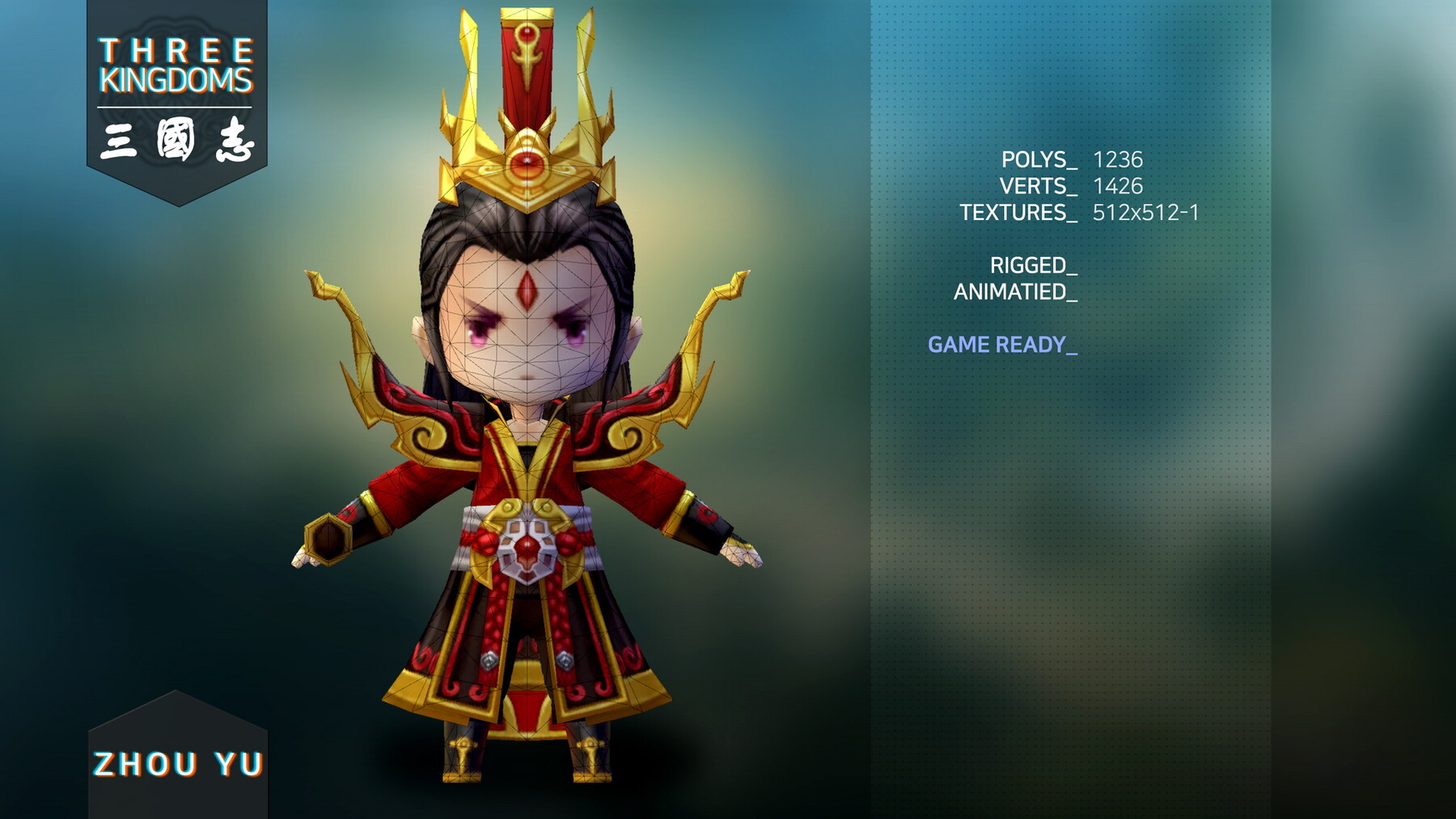 ArtStation - Three kingdoms - Zhou Yu | Game Assets