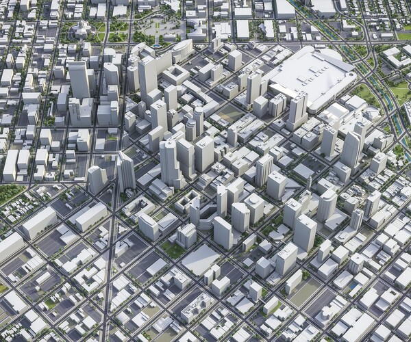 ArtStation - Denver - 3D city model | Resources