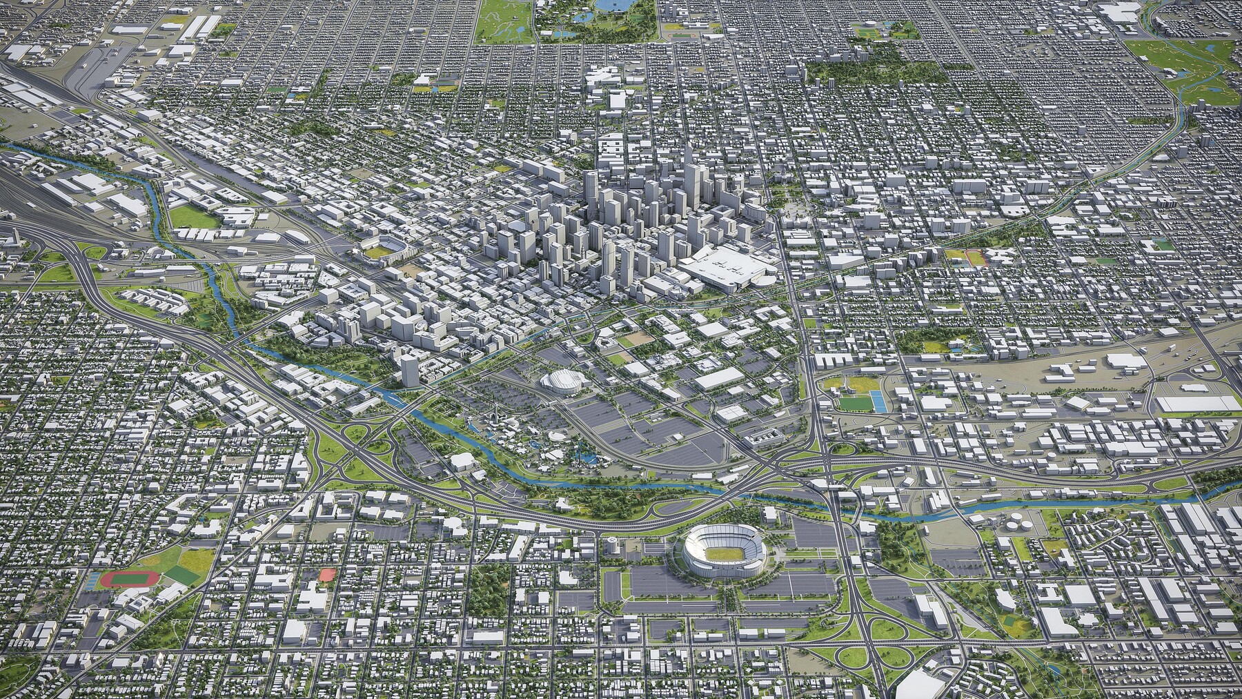 ArtStation - Denver - 3D city model | Resources
