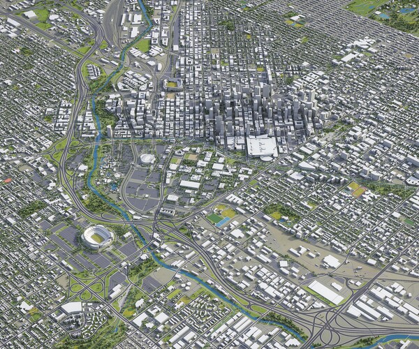 ArtStation - Denver - 3D city model | Resources