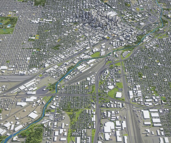 ArtStation - Denver - 3D city model | Resources