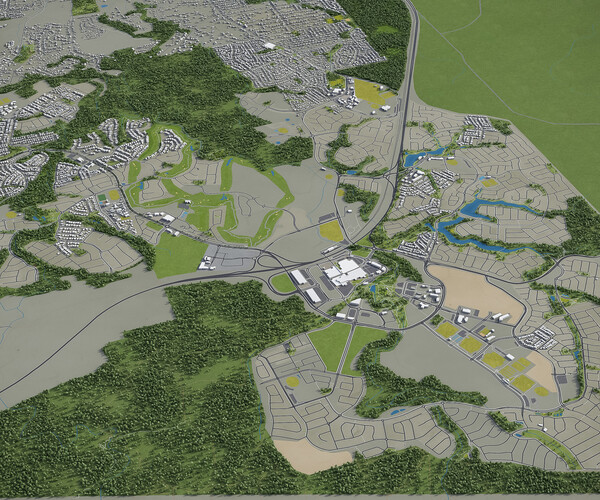 ArtStation - Brisbane - 3D city model | Resources