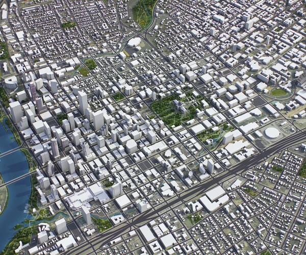 ArtStation - Austin - 3D city model | Resources