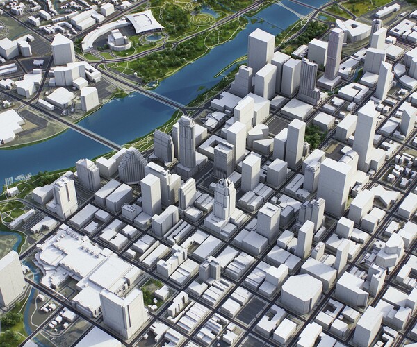 ArtStation - Austin - 3D city model | Resources