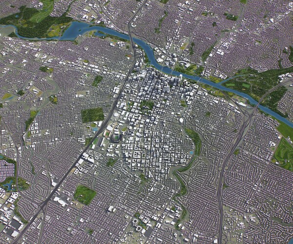 ArtStation - Austin - 3D city model | Resources