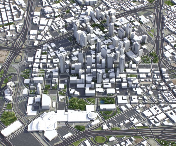 ArtStation - Dallas - 3D city model | Resources