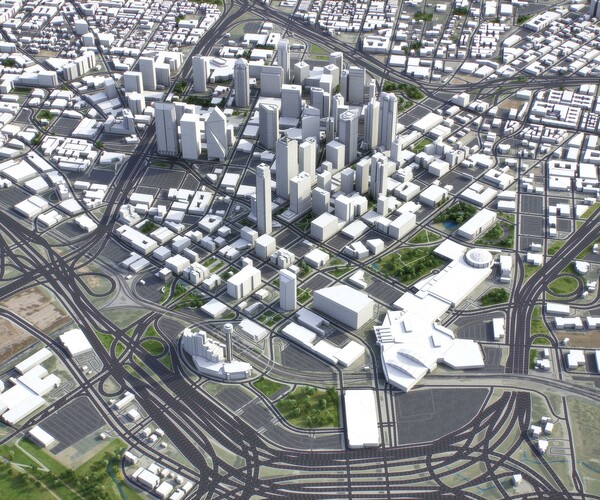 ArtStation - Dallas - 3D city model | Resources