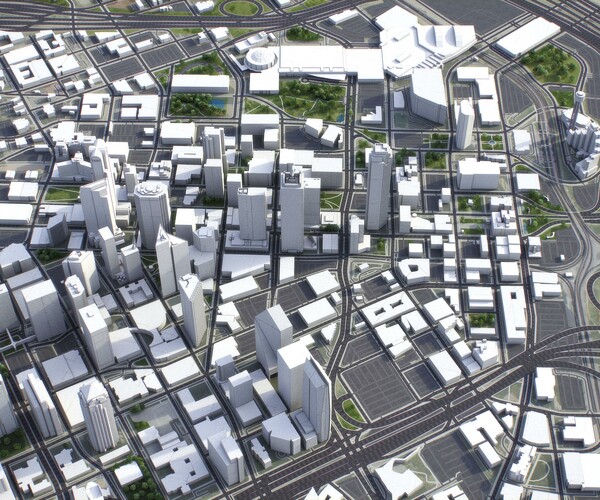 ArtStation - Dallas - 3D city model | Resources