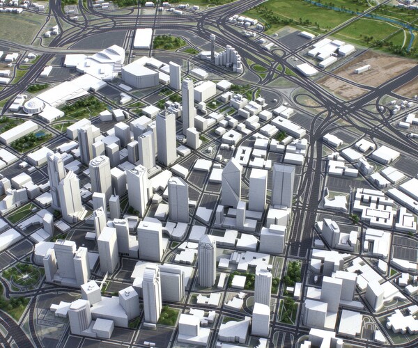 ArtStation - Dallas - 3D city model | Resources