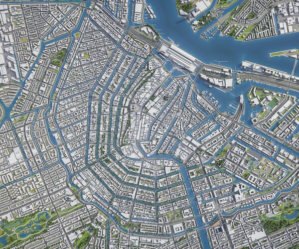 ArtStation - Amsterdam - 3D city model | Resources