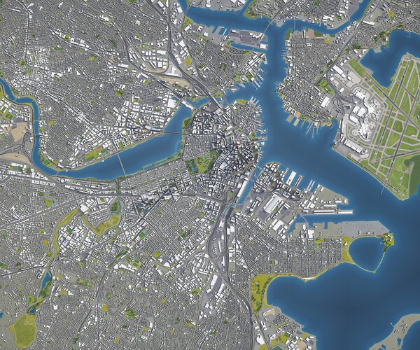ArtStation - Boston - 3D city model | Resources
