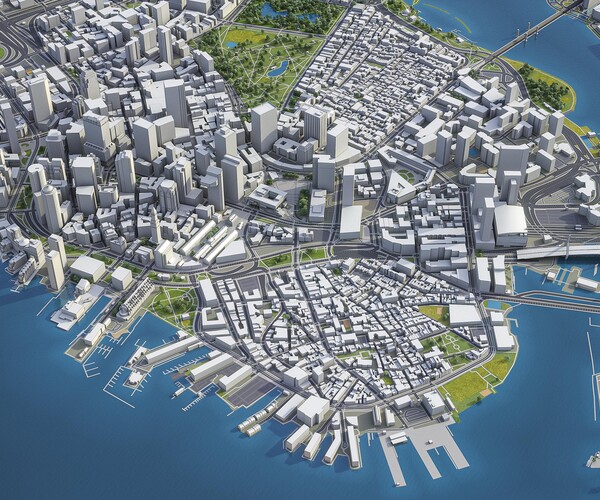 ArtStation - Boston - 3D city model | Resources