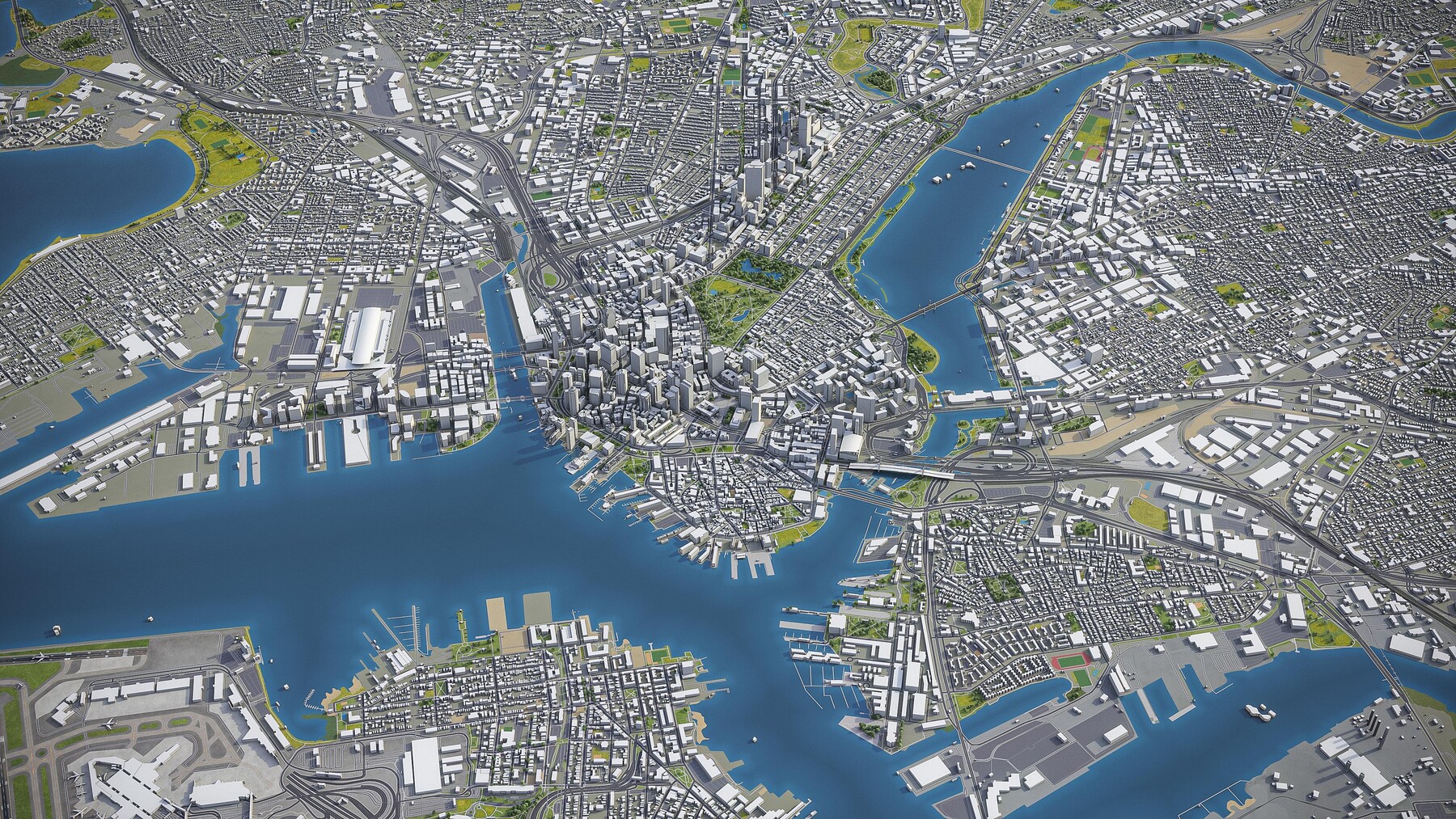 ArtStation - Boston - 3D city model | Resources
